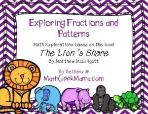 "The Lion's Share" Math Activities