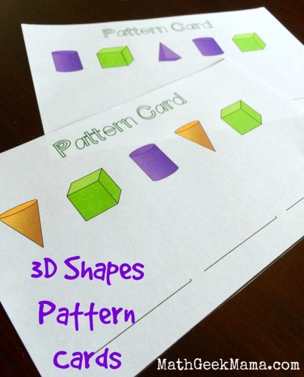 FREE 3D Shapes Activity Pack