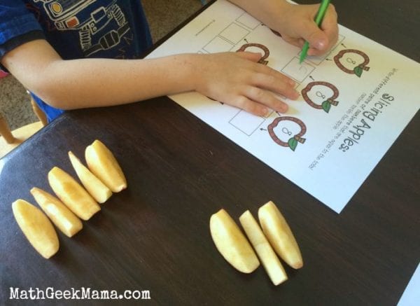 Number Bonds with Apple Slices {FREE Printables!}