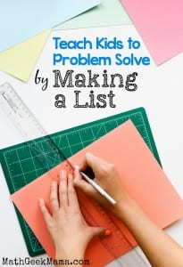 Math Strategies: Problem Solving by Making a List