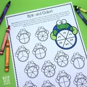 Earth Day Fraction Math Pack