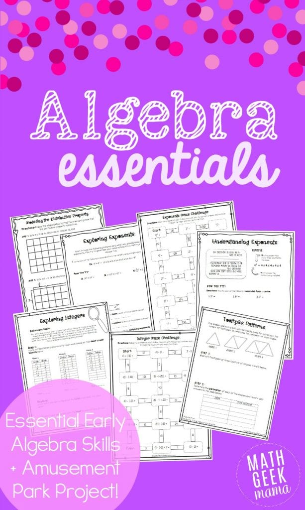 Algebra Essentials Resource Bundle: Engaging Algebra Lessons