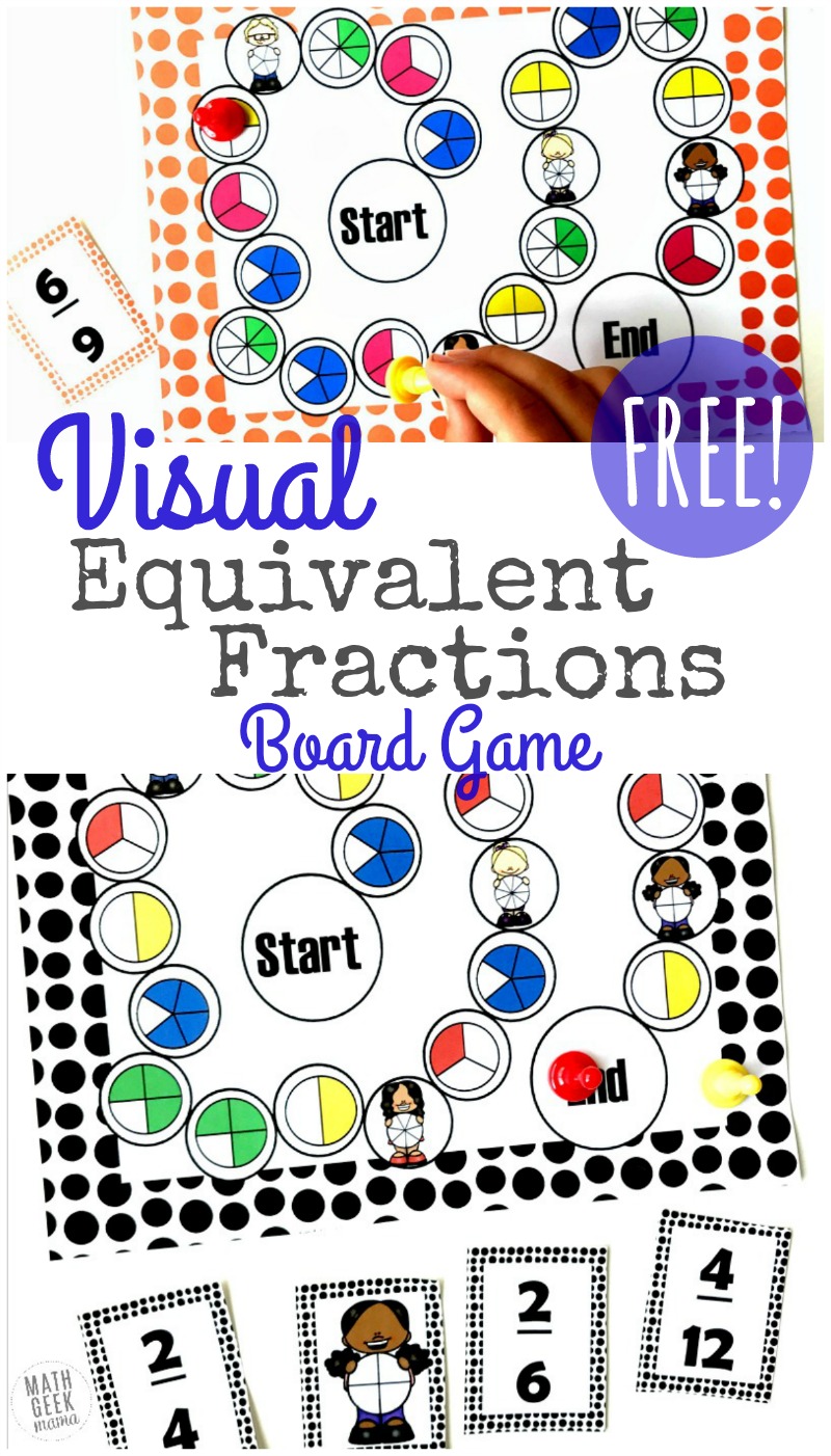Visual Equivalent Fractions Game Printable FREE Visual Equivalent Fractions Game Printable FREE