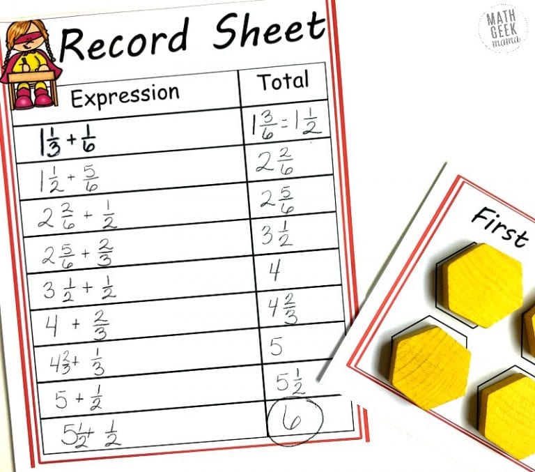 {FREE} Hands On Adding Fractions Game for Kids