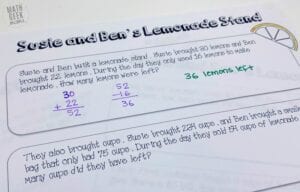 {FREE} Lemonade Stand Word Problems for Grades 2-4 | Math Geek Mama