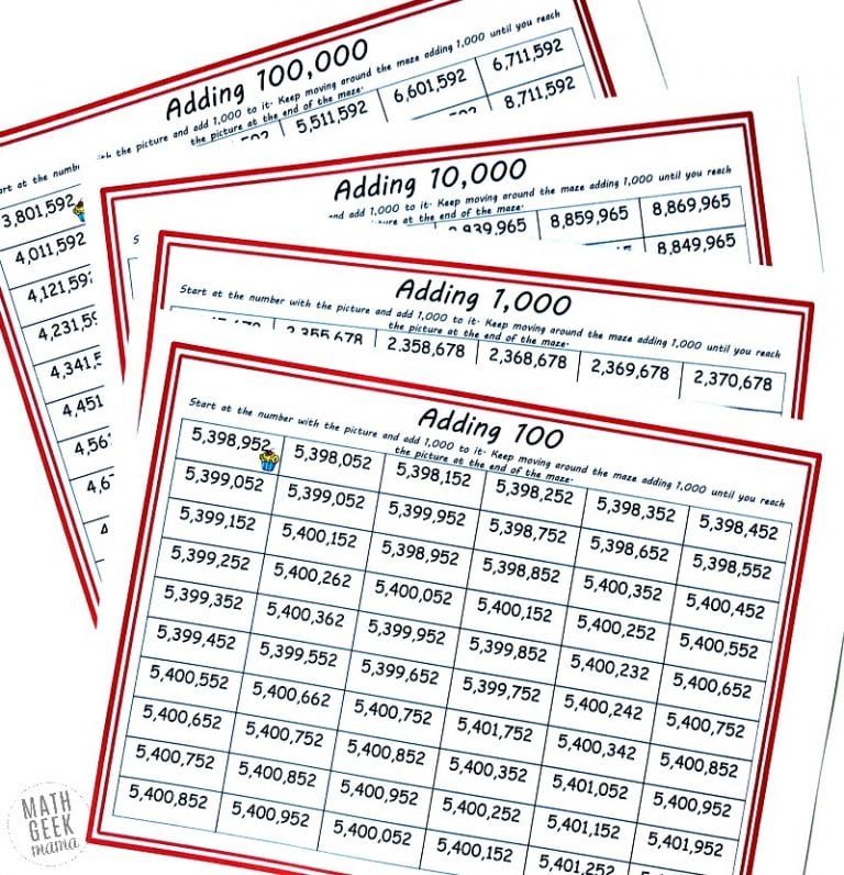 {FREE} Low Prep Place Value Mazes for Grades 3-5