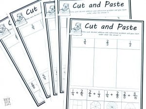 Add & Subtract Fractions Cut & Paste Activity {FREE}