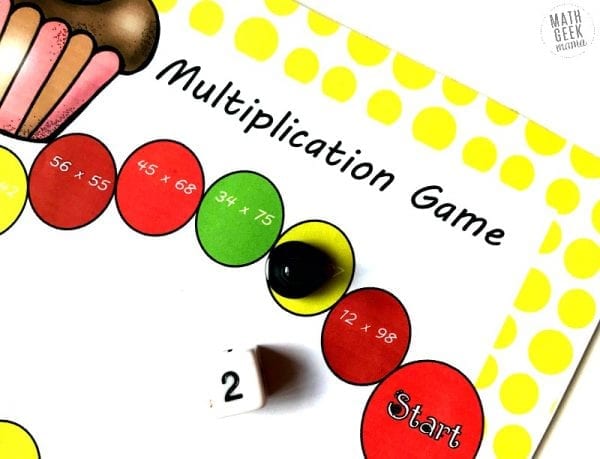 Double Digit Multiplication Practice: FREE Board Games