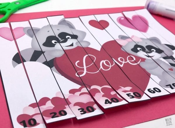 {FREE} Valentine's Day Math Puzzles for Kids in Grades K-2