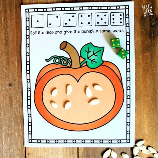 {FREE} Fall Roll & Count Games for Kids