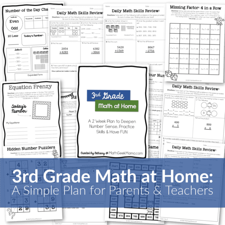K-8 Math Resources for School Closures | Math Geek Mama