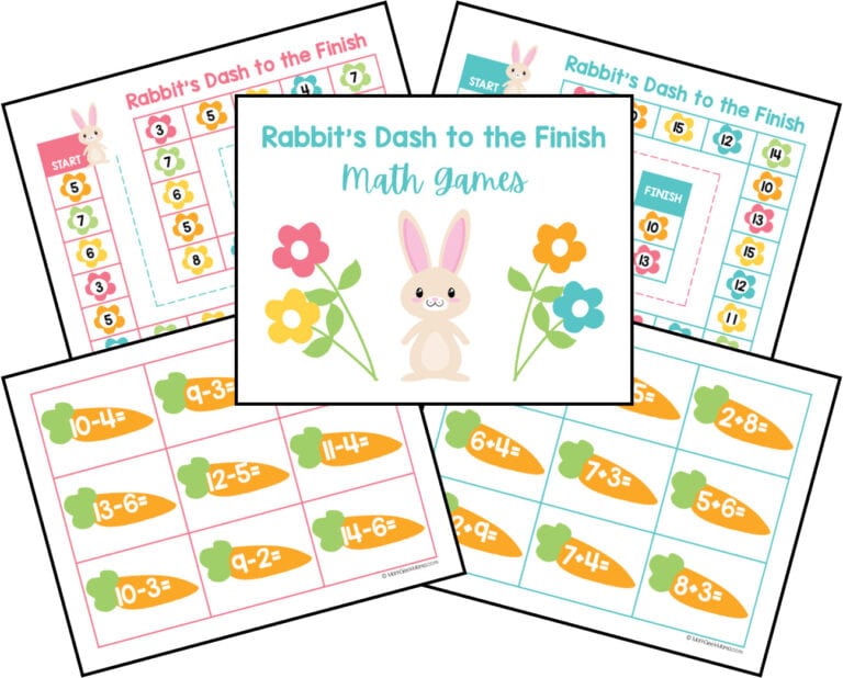 Easter Math Games: Addition & Subtraction Within 20 | Math Geek Mama
