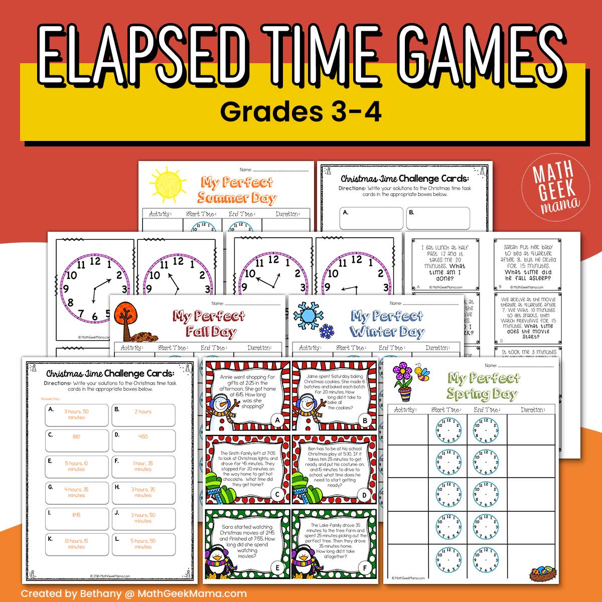  FREE Telling Time Elapsed Time DIGITAL Self Checking Practice