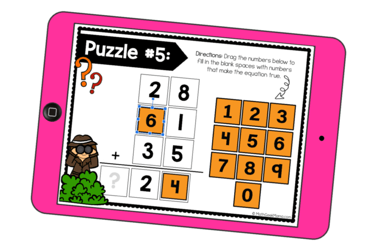 {FREE} Addition and Subtraction Puzzles for Google Slides | Math Geek Mama