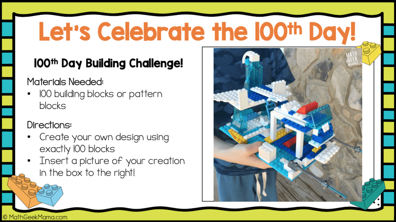 Virtual 100th Day Math Activities {FREE Resources} | Math Geek Mama