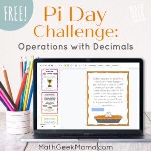 {FREE} Digital Pi Day Activity: Decimal Operations Word Problems | Math ...