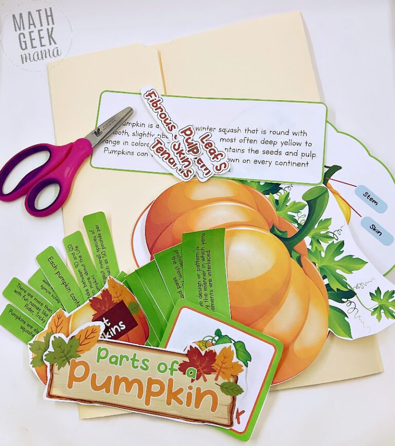 {FREE} All About Pumpkins: Interactive Folder for Kids | Printable