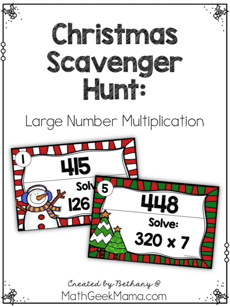 2 3 Digit Multiplication Christmas Scavenger Hunt 4th Grade 2 3 Digit Multiplication Christmas Scavenger Hunt 4th Grade