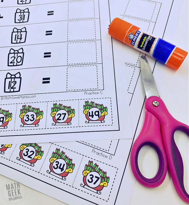 {FREE!} Christmas Addition Practice – 1st Grade-Math Geek Mama